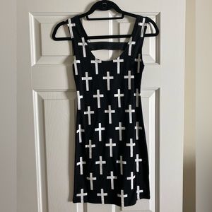 Reverse | Dresses | Nwt Reverse Black And White Cross Bandage Dress ...